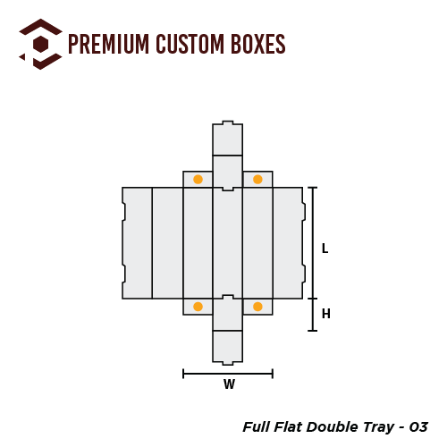 Custom Full Flat Double Tray | Premium Custom Boxes | PCB