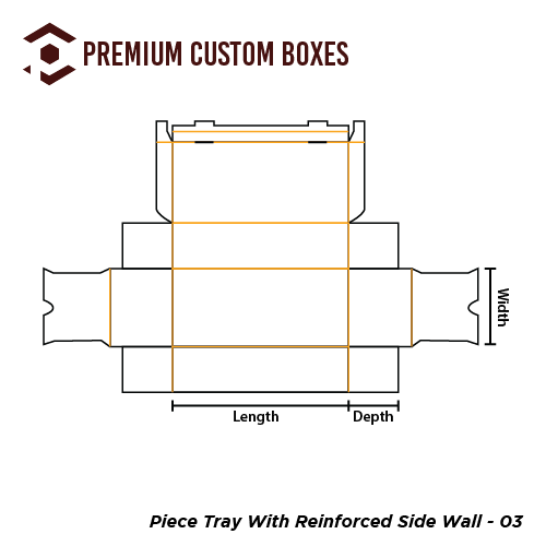 Custom Piece Tray with Reinforced Side | Premium Custom Boxes