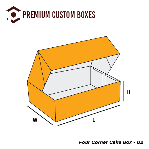 Custom Four Corner Cake Boxes | Premium Custom Boxes