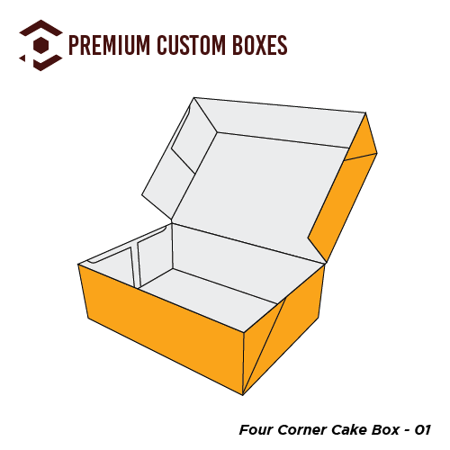 Custom Four Corner Cake Boxes | Premium Custom Boxes