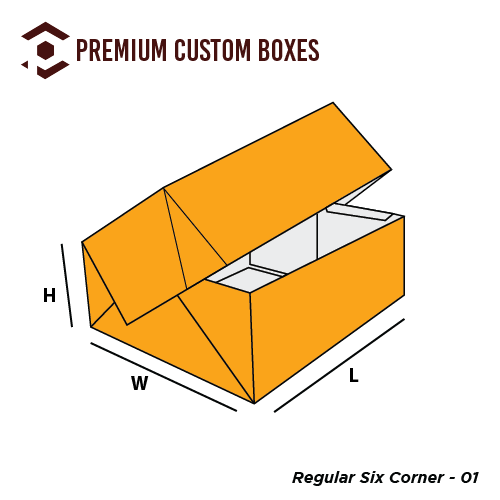 Custom Regular Six Corner Boxes | Premium Custom Boxes