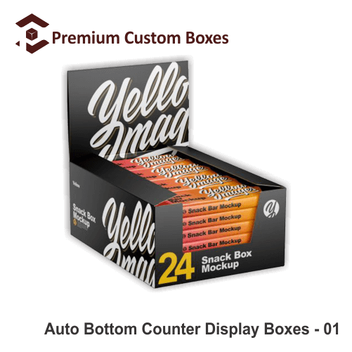 Auto Bottom Counter Display Boxes | Custom Boxes