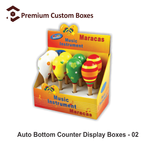 Auto Bottom Counter Display Boxes | Custom Boxes