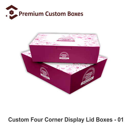 Custom Four Corner Display Lid Boxes | Custom Boxes