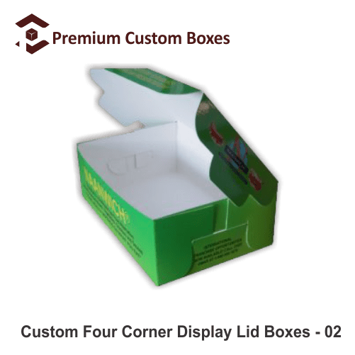 Custom Four Corner Display Lid Boxes | Custom Boxes