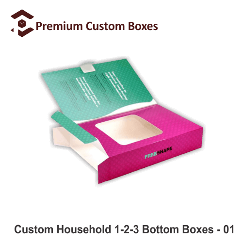 Custom Household 1-2-3 Bottom Boxes | Custom Boxes