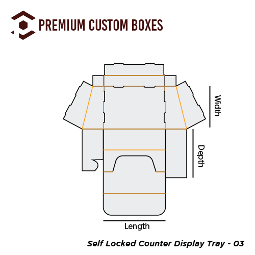 Custom Self Locked Counter Display Tray | Premium Custom Boxes