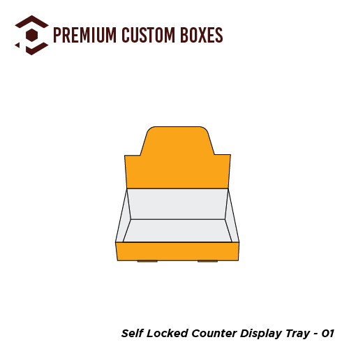 Custom Self Locked Counter Display Tray | Premium Custom Boxes