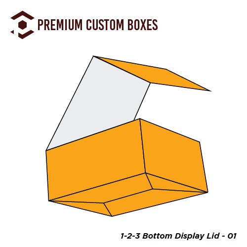 Custom 1-2-3 Bottom Display Lid - Premium Custom Boxes