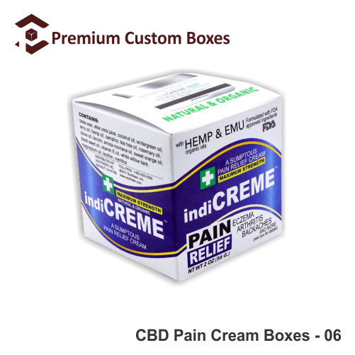 CBD Pain Cream Boxes | Premium Custom Boxes | PCB
