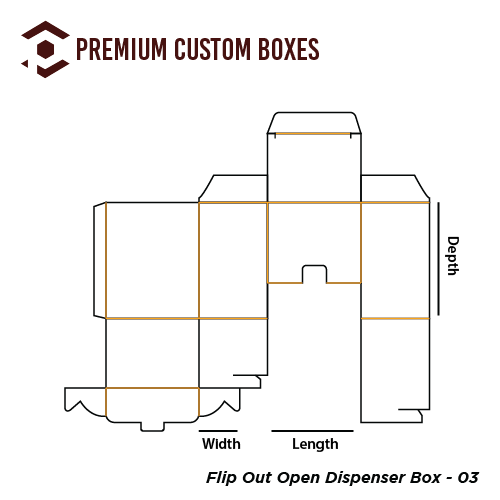 Custom Dispenser Boxes | Custom Flip Out Open Dispenser Box