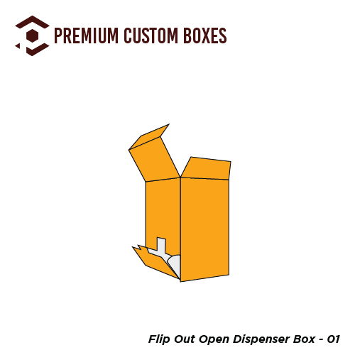 Custom Dispenser Boxes | Custom Flip Out Open Dispenser Box