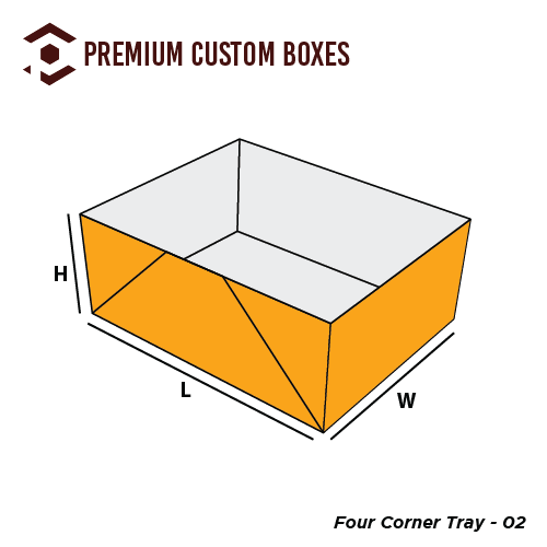 Custom Four Corner Tray | Custom Boxes