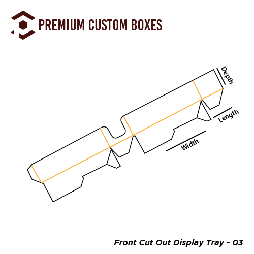 Custom Front Cut Out Display Tray - Premium Custom Boxes
