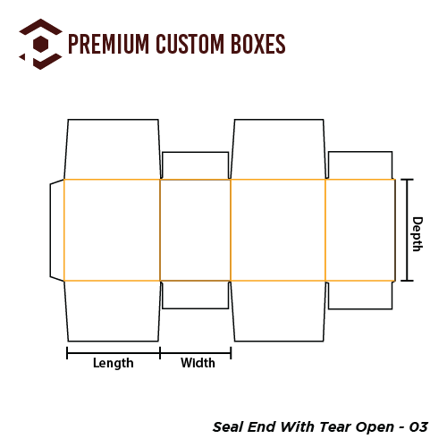 Custom Seal End with Tear Open | Custom Boxes |Tear Open Packaging