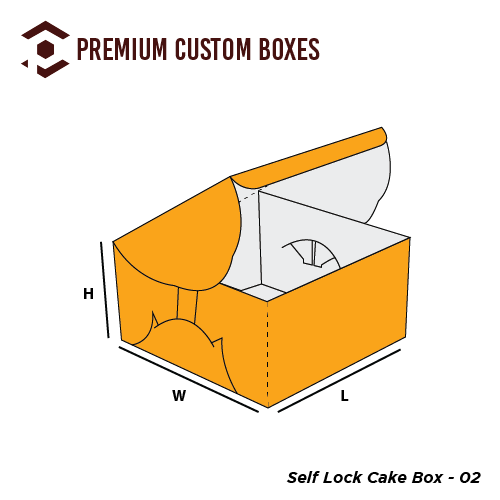 Custom Self Lock Cake Boxes | Custom Boxes | Lock and lock cake carrier