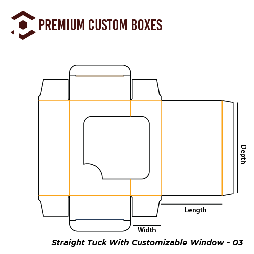Custom Straight Tuck with Customizable Window | Custom Boxes