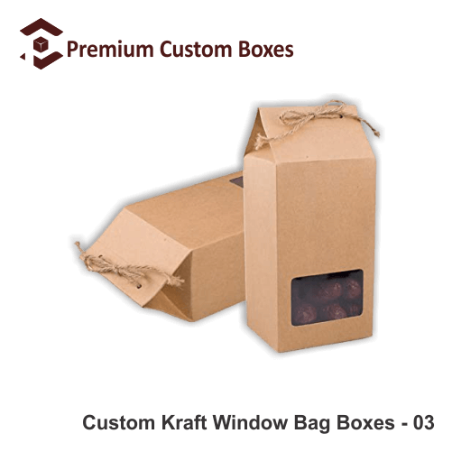 Custom Kraft Window Bags | Kraft Paper Window Bags | PCB